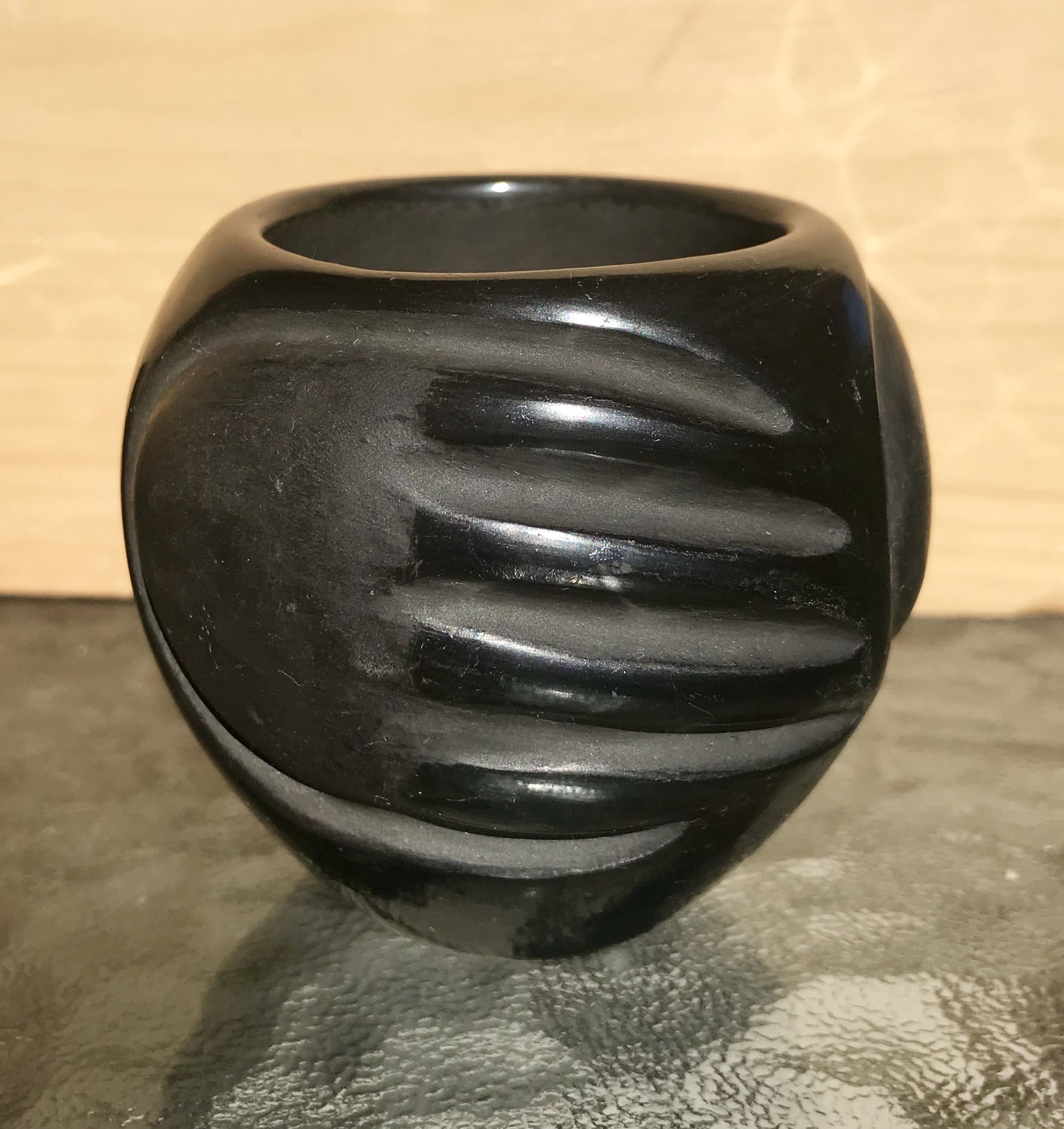 Bear Claw Pot-By Clara Stone, Santa Clara Pueblo, New Mexico, 1995 ...